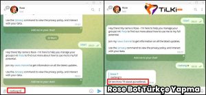 Telegram Rose Bot Komutları - Tüm Ayarlar (Detaylı Anlatım) - Tilki.NET 🦊
